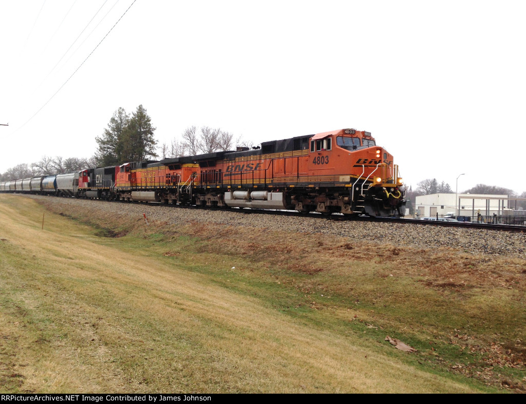 a CN train lead by a couple BNSF units